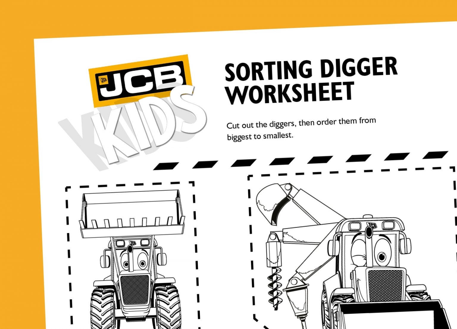 Sorting Diggers Worksheet - JCB Explore